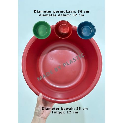 Jual Baskom Plastik Bulat 16 besar 36cm T: 12cm PENGIRIMAN REGULER ...