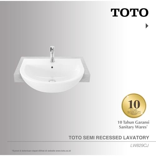 Promo TOTO Wastafel LW829CJ | Wastafel - Wastafel Cuci Tangan - Lavatory - COMPLETE SET Cicil 0% ...