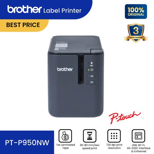 Jual Brother PT-P950NW Printer Label Maker PTP950 NW Barcode P950 ...