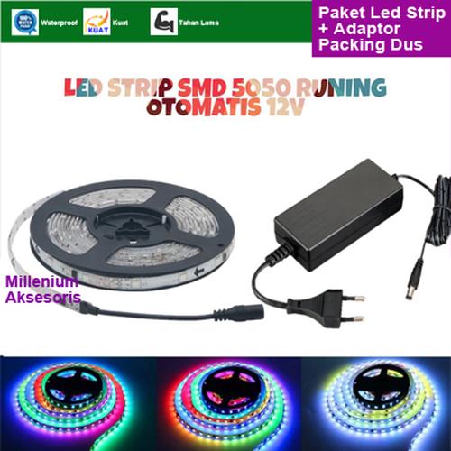 Promo Lampu Hias Dekorasi LED Strip Running SMD 5050 RGB+IC Pintar+ ...