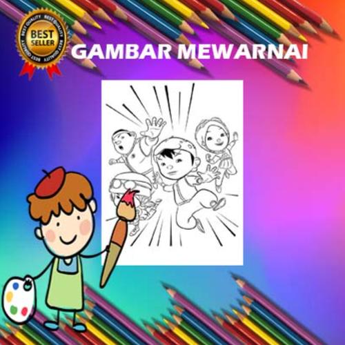 Jual Gambar Sketsa Mewarnai / Boboiboy / Part 1 / Gambar Mewarnai A5 ...