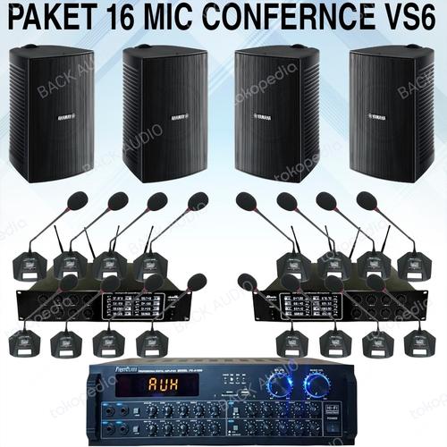 Jual paket sound meeting room speaker yamaha 6 inch paket 16 mic ...