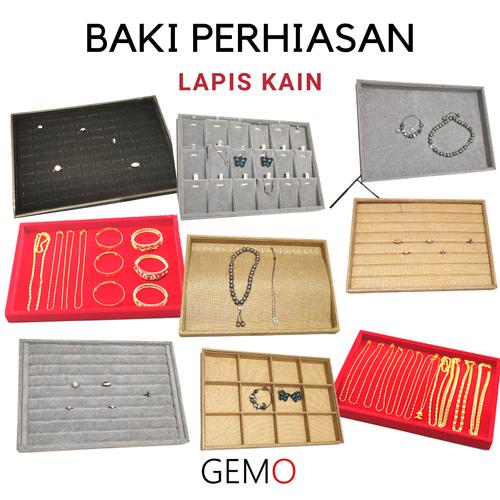 Jual Baki Nampan Lapis Kain Display Perhiasan (Tray) Permata Mewah ...