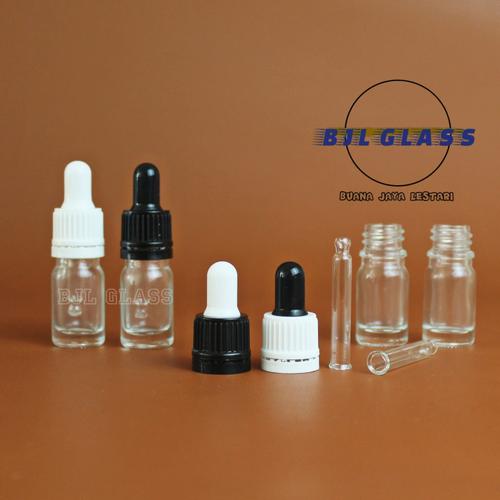 Jual Botol kaca pipet 5ml bening tebal / botol serum 5ml kaca / botol ...