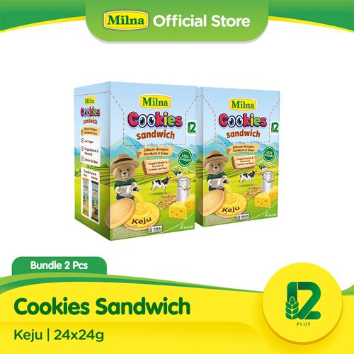 Promo TWIN PACK MILNA COOKIES SANDWICH COKELAT/KEJU - Keju - Kota ...