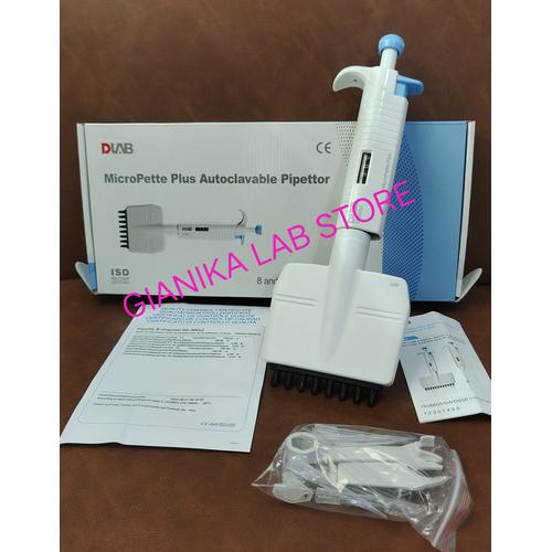 Jual DLAB Micropipette 8 channel 5 - 50 uL mikropipet plus 8 channel ...
