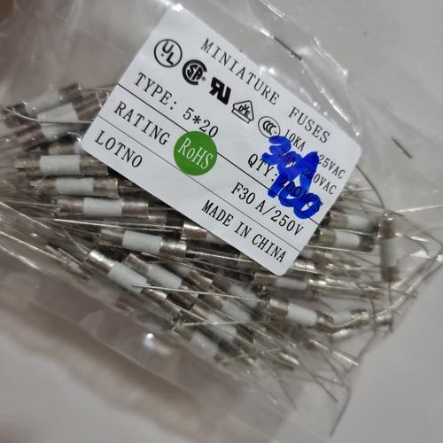Jual Ceramic Fuse 5x20mm 30A 25A 20A 15A 10A 5A 250V keramik kaki ...