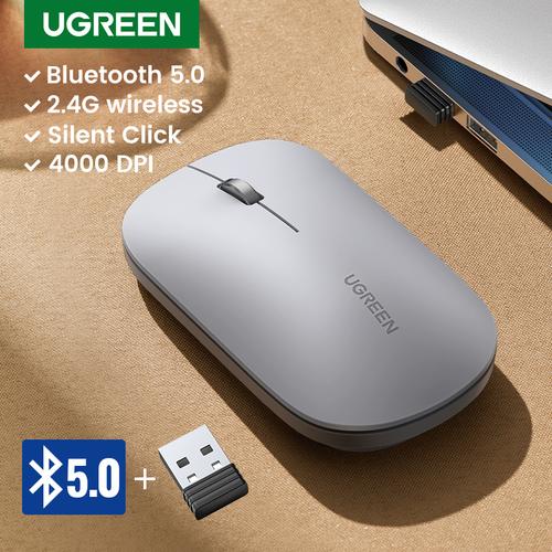 Jual Ugreen Mouse Bluetooth Wireless & 2.4Ghz Receiver Silent Mouse ...