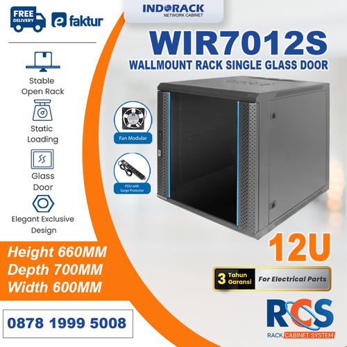 Jual Rackmount - Wallmount Rack INDORACK WIR7012S Glass Door Rak Server ...