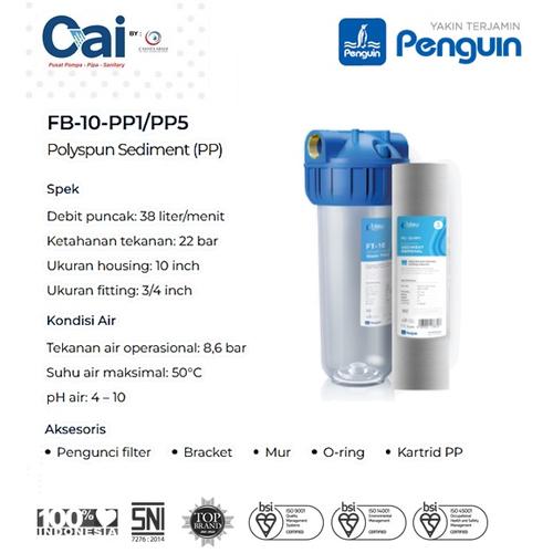 Jual WATER FILTER - PENGUIN - FB-10-PP1 - BLEU - Kab. Bandung - CAHAYA ...