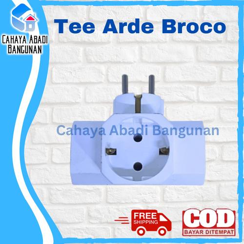 Jual T arde broco steker t broco colokan 3 lubang broco steker Tee ...