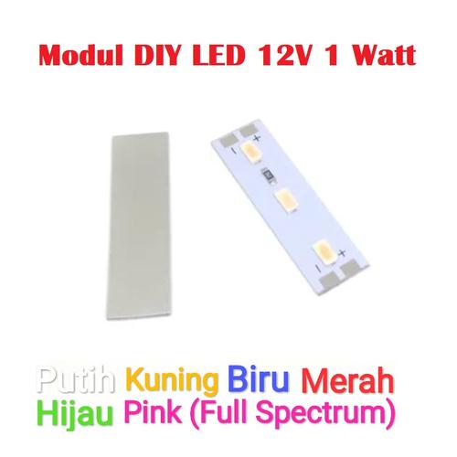 Jual Modul Lampu LED 3 Chip SMD 5730 1W DC 12V HPL 1 Watt Full Heatsink - Merah Muda - Kota ...