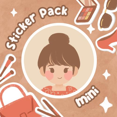 Jual [MINI] Sticker Pack Girl | Sticker Mini | Printable Sticker ...