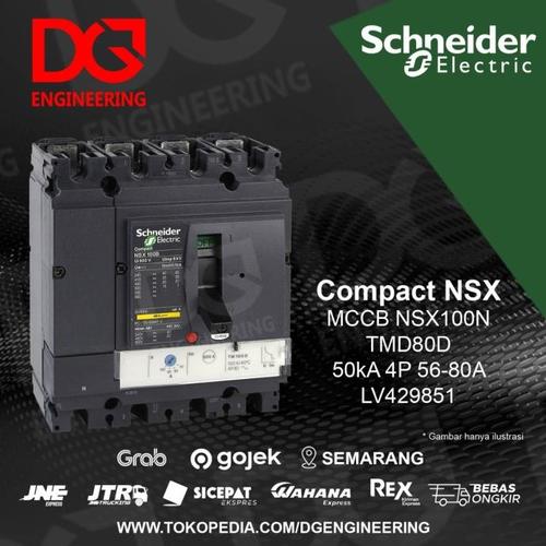 Jual Schneider Mccb Nsx100N 50 Ka Tm80D 4P 56.0-80A Lv429851 - Jakarta ...