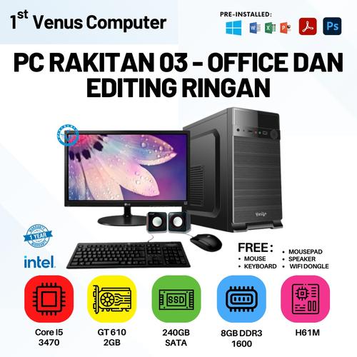Jual PC RAKITAN 03 - OFFICE DAN EDITING RINGAN / PC RAKITAN OFFICE ...