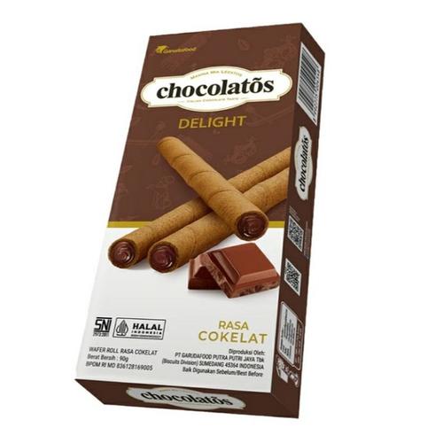 Jual chocholatos wafer roll delight Coklat 90 gr / Wafer Roll ...