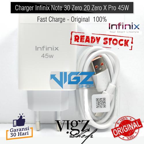 Jual Charger Infinix Note 30 Note 30 5G Zero 20 GT 10 Pro 45W Original ...