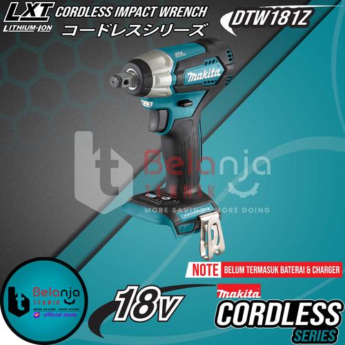 Promo Makita Impact Wrench Baterai DTW181Z Cordless Brushless 1/2 In ...