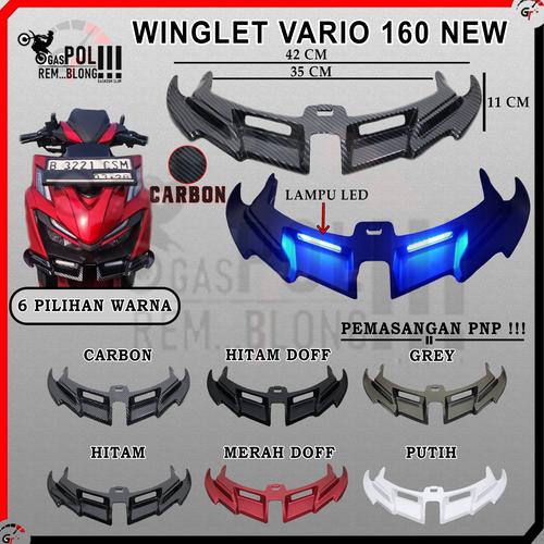 Jual WINGLET WINGLED VARIO 160 NEW LAMPU LED - CARBON, LED PUTIH ...