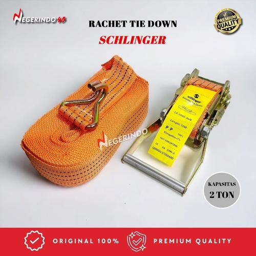 Promo RACHET TIE DOWN SCHLINGER 2 INCH X 10 / 12 METER TALI PENGIKAT ...