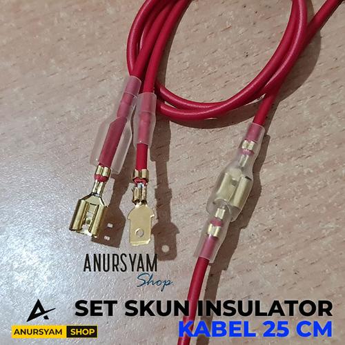 Jual 1 Set Kabel Skun Konektor Gepeng Insulator | Kabel Tembaga Putih ...