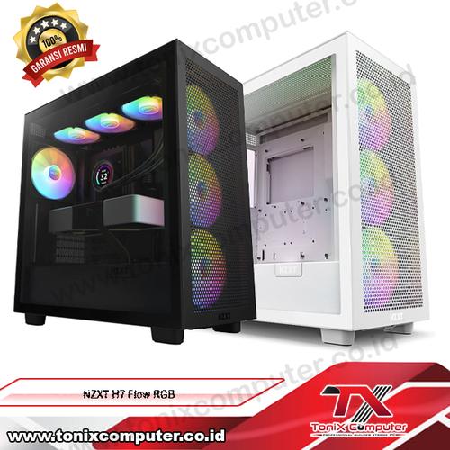 Promo NZXT H7 Flow RGB | Casing PC Gaming ATX Mid-Tower with RGB Fans ...