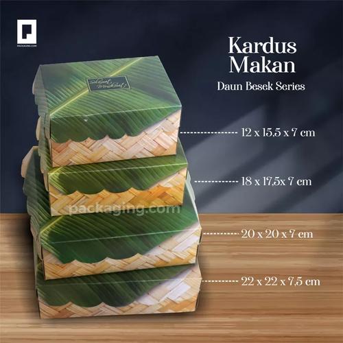Jual Dus Kue Kardus Bolu Motif Daun Besek Box Snack Dus Nasi Kotak ...