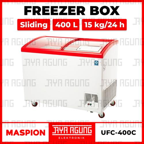 Promo Sliding Chest Freezer Box 400L MASPION UFH 400C Glass Kulkas ...