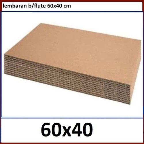 Jual 60x40 cm karton single wall lembaran kardus dus kemasan kraft ...