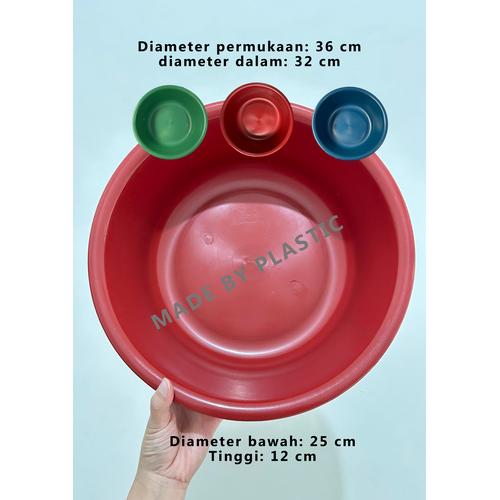 Jual Baskom Plastik Bulat 16 besar 36cm T: 12cm KHUSUS GOJEK - Kota ...