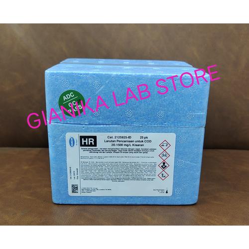 Jual HACH 2125925 COD Reagent HR Digestion Vials 20-1500 ppm 25/pk ...