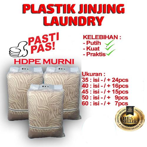 Jual Plastik Laundry | Plastik Jinjing 3 jari | Uk: 35 40 45 50 ...