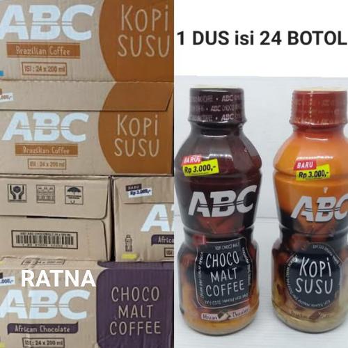 Jual KOPI ABC BOTOL CHOCO MALT COFFEE / KOPI SUSU 200ml ( 1 Dus isi 24 ...