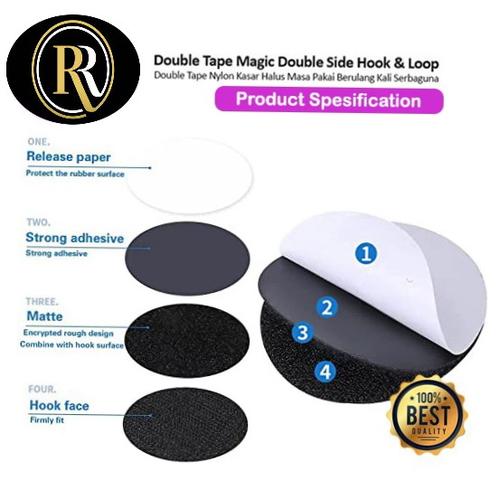 Jual Velcro Tape Bulat Double Tape Adhesive perekat kain serbaguna ...