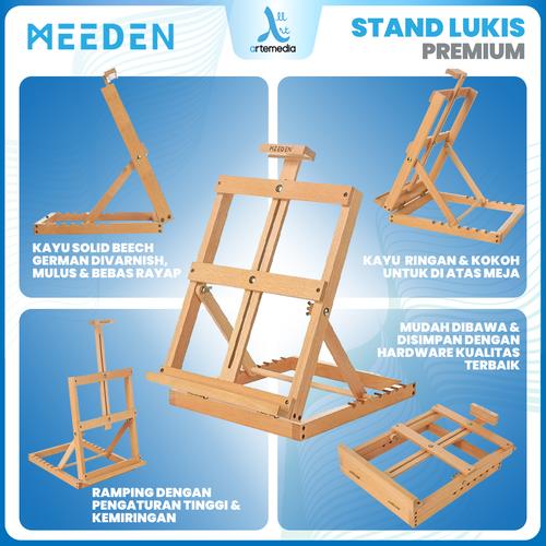 Jual Meeden Table Top Easel H-Frame Studio Display Solid Wood Stand ...