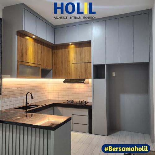 Jual kitchen set minimalis hpl / kitchen set multiplek / kitchen set ...