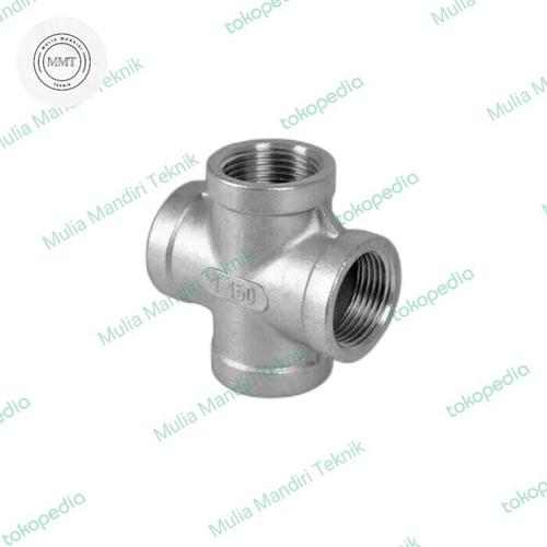 Jual CROSS TEE 1 1/4" INCH STAINLESS SUS304 DRAT DALAM / DOP - Jakarta ...