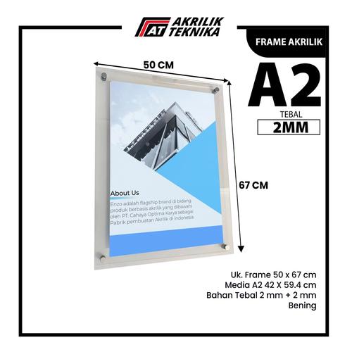 Promo FRAME / BINGKAI / DISPLAY POSTER AKRILIK BERKUALITAS UKURAN A2 ...