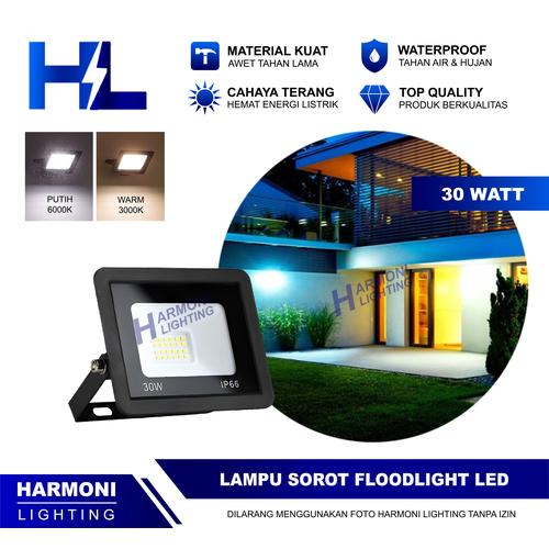 Jual Lampu Sorot LED 30W Flood Light Tembak Outdoor 30 Watt - Warm White - Kota Bandung ...