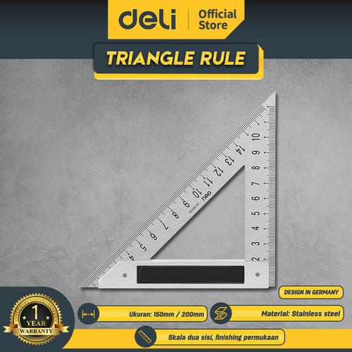 Promo Deli Penggaris Segitiga Siku Besi Tukang / Triangle Ruler ...