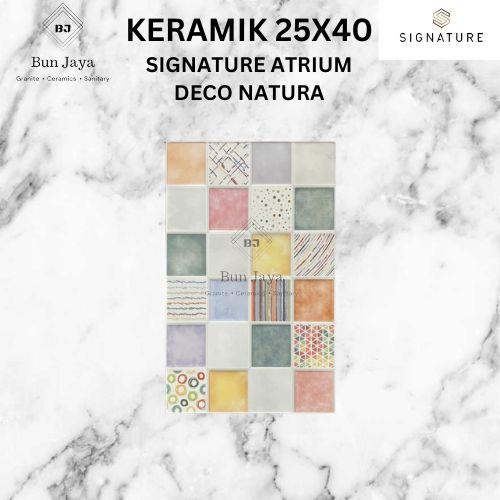 Jual Keramik Dinding Kamar Mandi Signature Atrium Deco Natura 25x40 KW ...