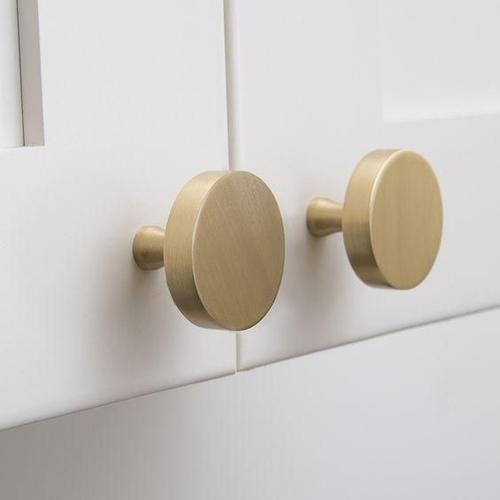 Jual Tarikan emas dan hitam bulat pipih pencil gold knob black pull ...