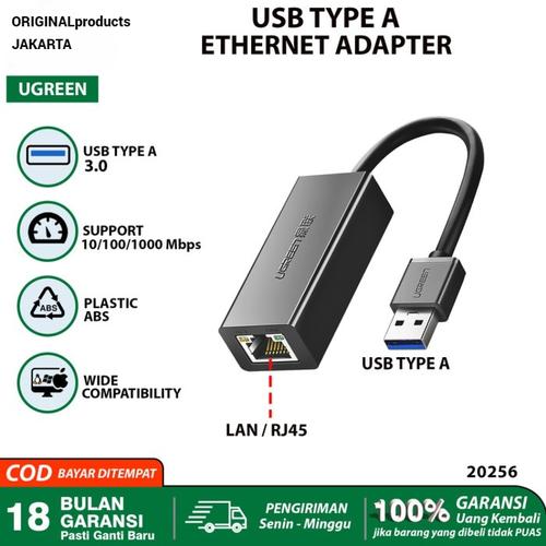 Jual Ugreen Gigabit USB type C to Lan KE RJ45 Ethernet HP ANDROID ...