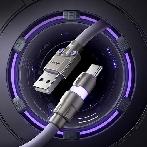 Jual Vivan VEC100 USB-C Kabel Data Cable LED Quick Charger Armor Design ...