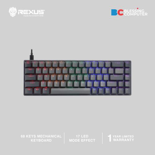 Jual Keyboard Gaming REXUS HEROIC RX-KX3 GREY BLACK - Swith Blue - Kota ...
