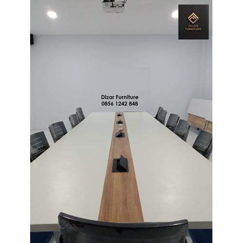 Jual Meja meeting Besar di lengkapi stop kontak + Usb ( 1,4 x 4,2 M ...