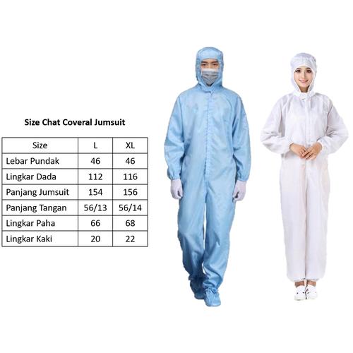 Promo Baju Anti static Wearpack Anti static Jumpsuit Baju Kerja Clean ...