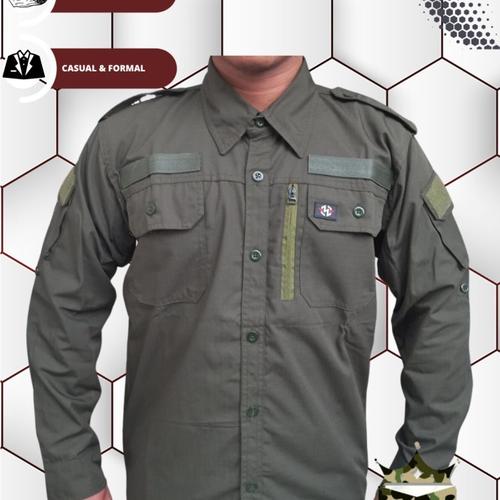 Jual kemeja hexagon tactical abu-abu/kemeja lapangan/kemeja cargo. - S ...