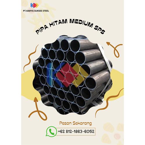 Jual Pipa Hitam Medium SPS 2 inch x 6000 SNI - Kab. Bekasi - Karya Sukses Steel_NEW | Tokopedia