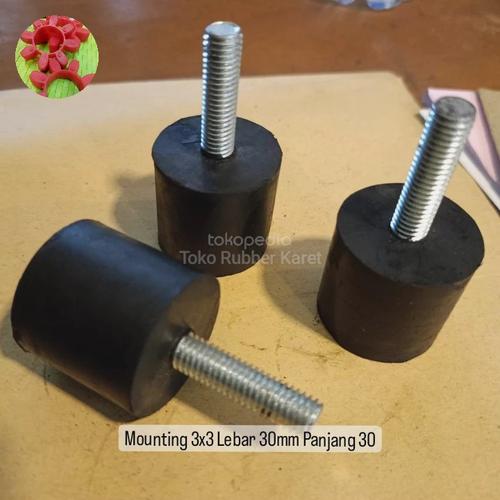 Jual Engine mounting bolt M8 30x30mm/ karet peredam getaran mesin ...